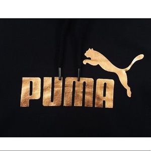 Puma | Tops | Puma Large No Classic Black Gold Logo | Poshmark